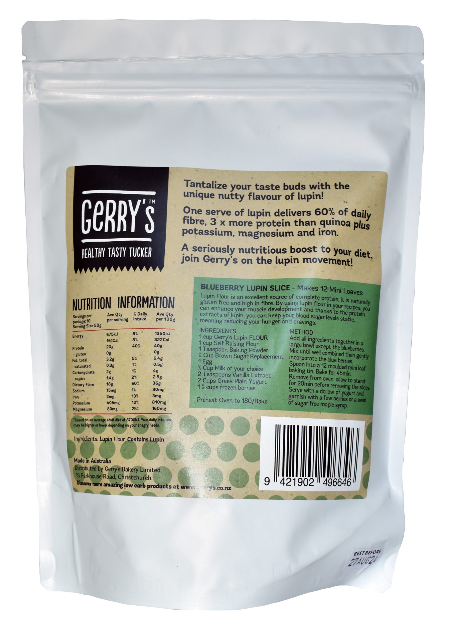 Gerry's Lupin Flour 500g - Gerry's